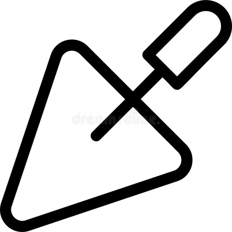 Trowel Icon with Outline Style Stock Vector - Illustration of gardener ...