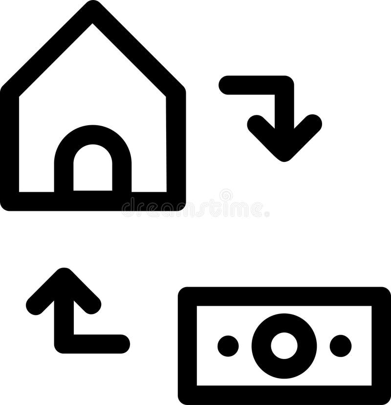 Exchange Icon with Glyph Style Stock Vector - Illustration of glyph ...