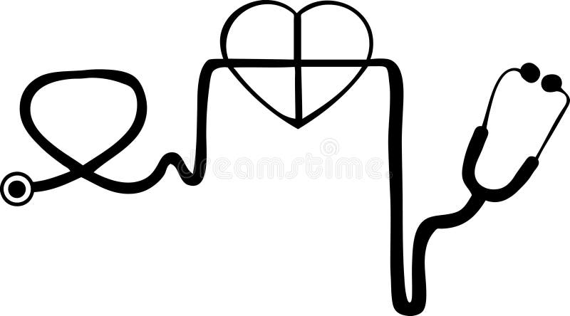 Heart with Sign of Doctor Checkup Jpeg Vector Cut File Cricut and for ...