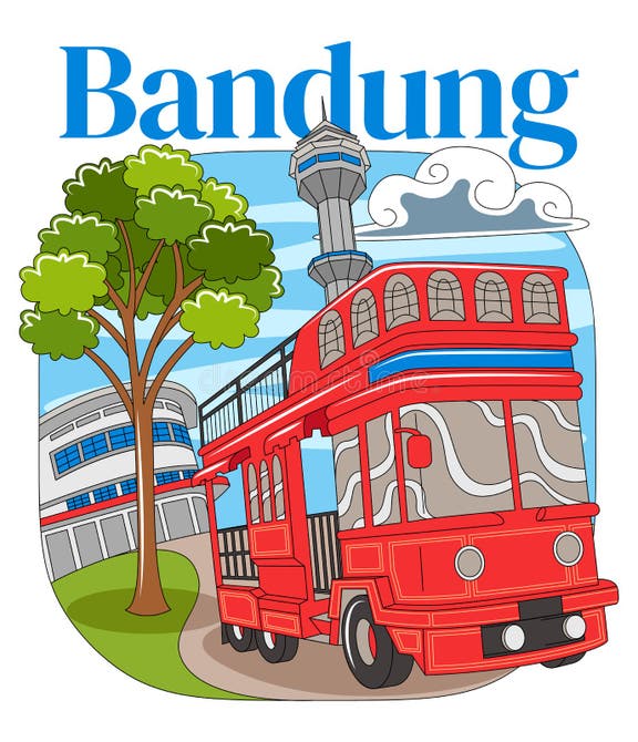 Bandung City Vector Illustration Stock Vector - Illustration of bandung ...