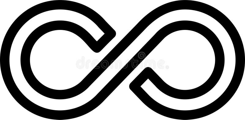 Infinity Icon with Outline Style Stock Vector - Illustration of math ...