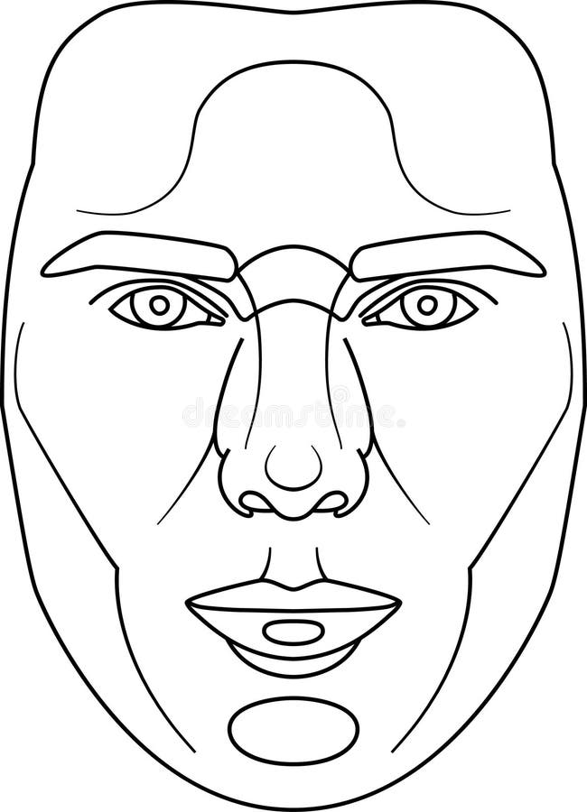 Male Perfection Mask Overlay for Photo Retouching. Stock Image ...