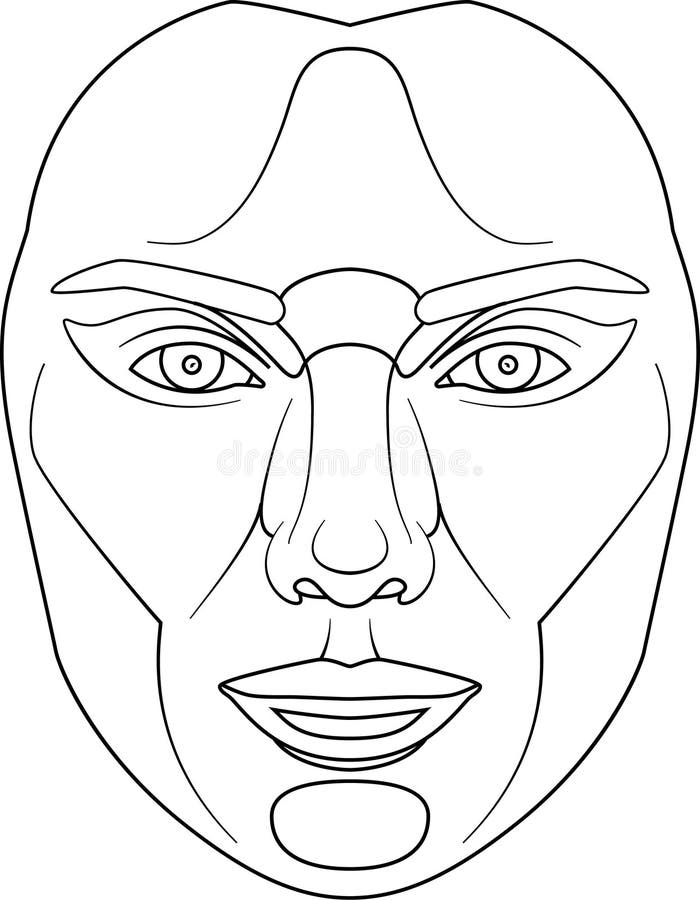 Female Perfection Mask Overlay for Photo Retouching. Stock Image ...