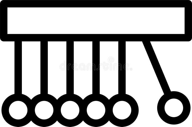 Pendulum Icon with Outline Style Stock Vector - Illustration of atom ...