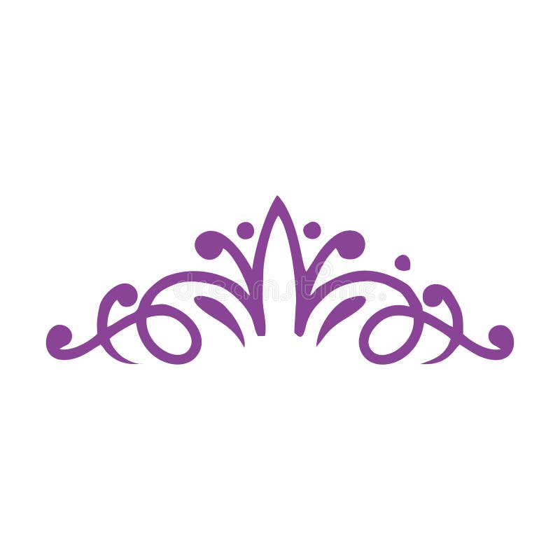 Crown for the King S Daughter. Simple Purple Tiara Design Stock Vector ...