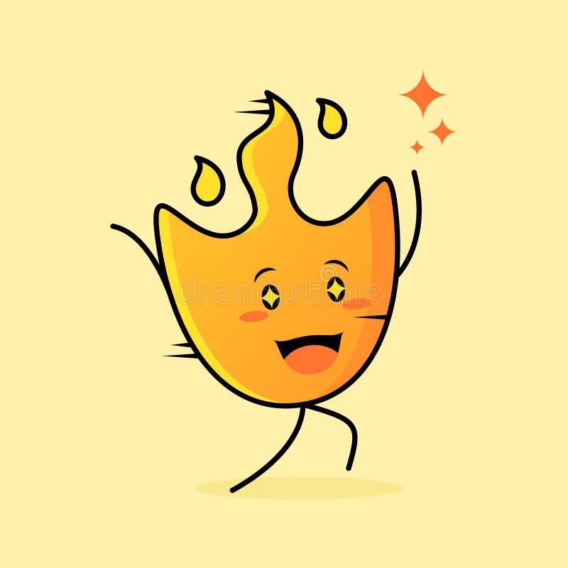 Cartoon Lady Running On Fire