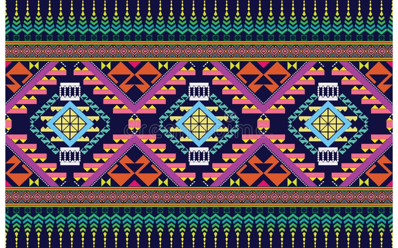 Tribal Ethnic Themes Geometric Seamless Background with a Peruvian ...