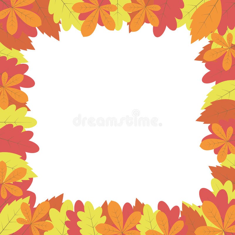Autumn Leaves Frame, Vector Stock Vector - Illustration of leaves ...