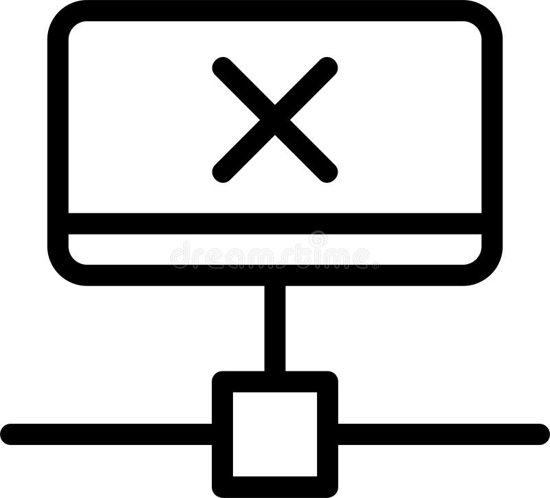 Disconnect Icon with Outline Style Stock Vector - Illustration of ...