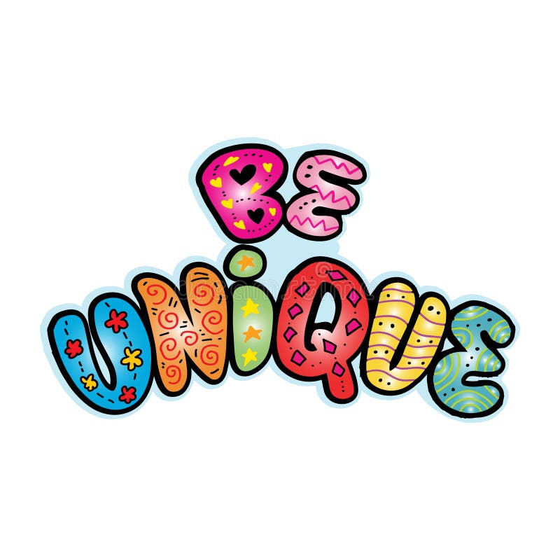 Unique Word Typography Style Illustration Stock Vector - Illustration ...