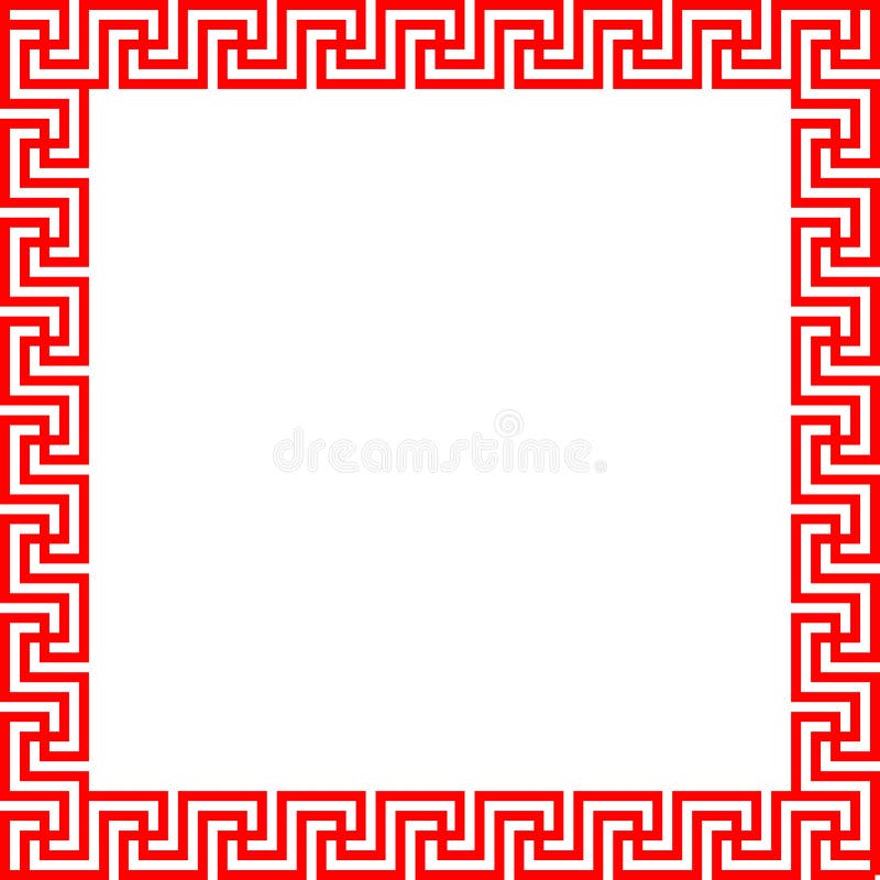 Classic Manji Style Border Square Vector Stock Vector - Illustration of ...