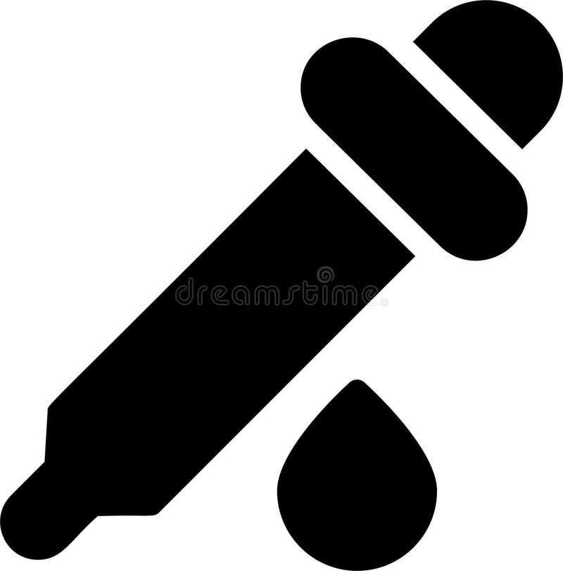 Dropper Icon with Outline Style Stock Vector - Illustration of outline ...