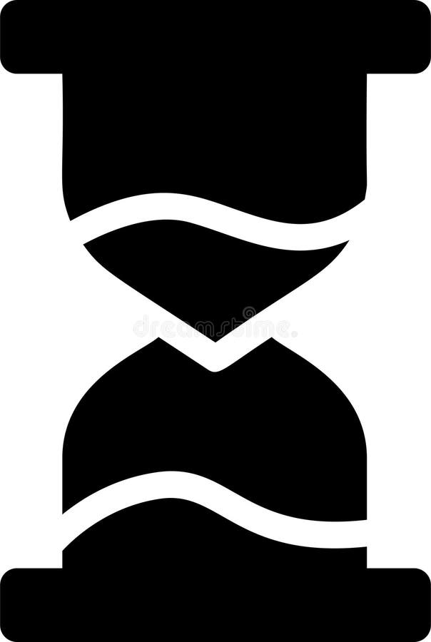 Sandglass Icon with Glyph Style Stock Vector - Illustration of ...