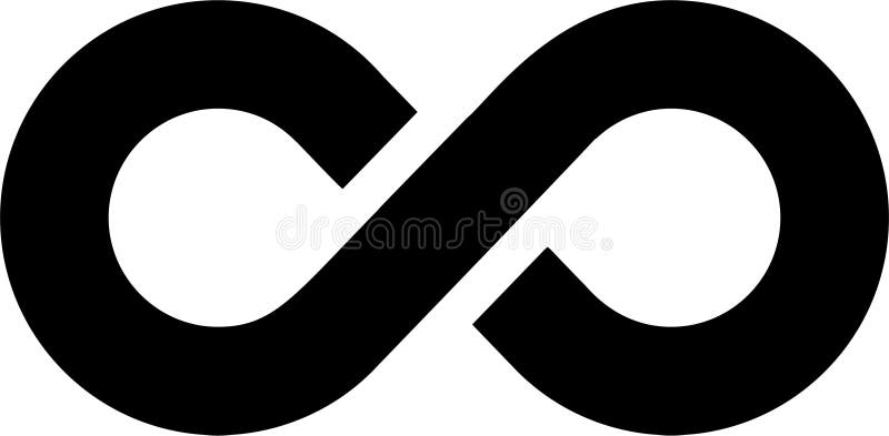 Infinity Icon with Glyph Style Stock Vector - Illustration of endless ...