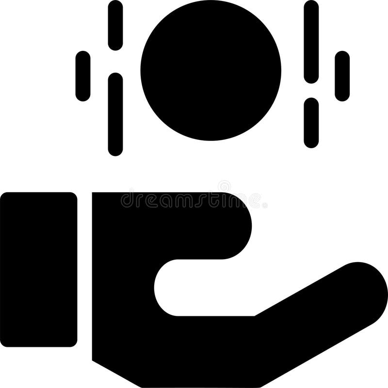 Falling Ball Icon with Glyph Style Stock Vector - Illustration of icon ...