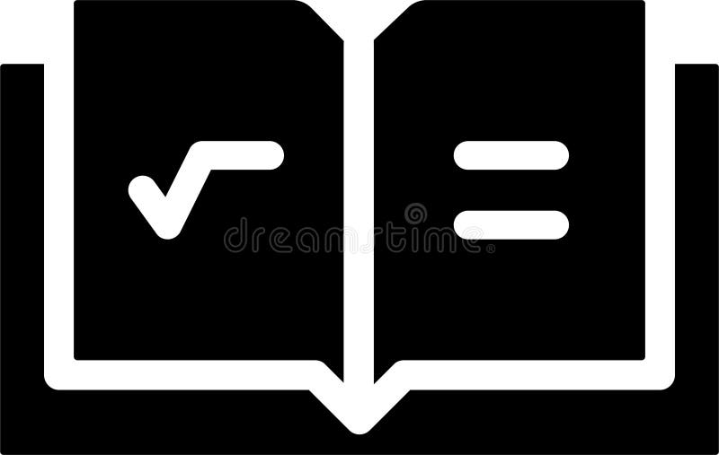 Math Book Icon with Outline Style Stock Vector - Illustration of ...