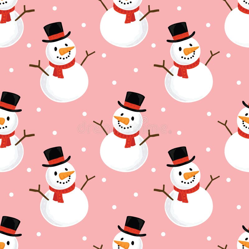 Cute Christmas Seamless Design Vector Stock Vector - Illustration of ...