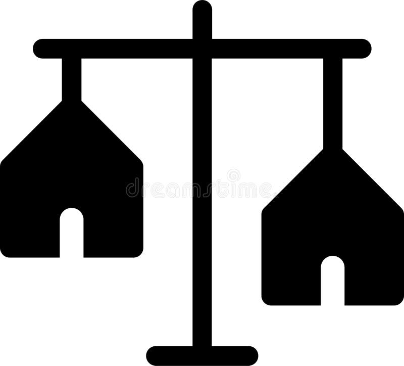 Compare Icon with Glyph Style Stock Vector - Illustration of builder ...