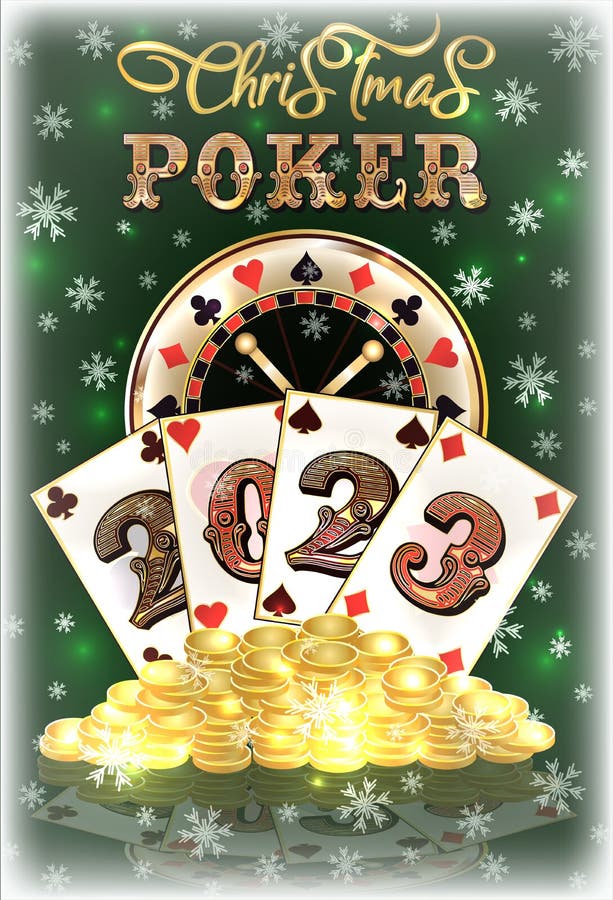 Christmas Casino Invitation Card, New 2023 Year, Vector Stock Vector - Illustration of midnight ...