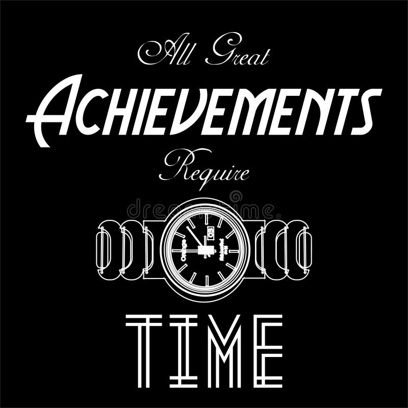 Time Motivational and Inspirational Quote Vector Graphics Stock Vector ...