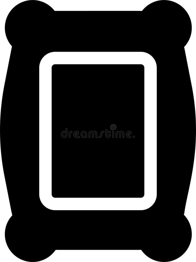 Gunny Bags Icon with Glyph Style Stock Vector - Illustration of ...