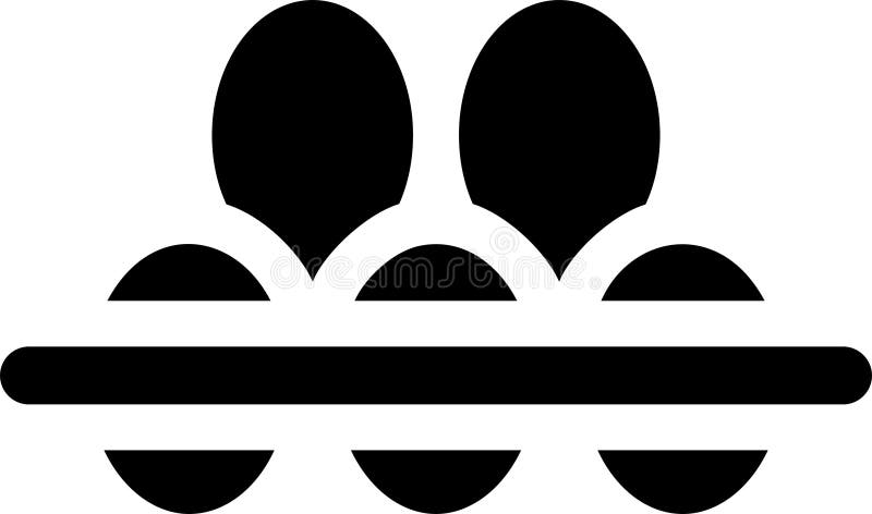 Egg Tray Icon with Glyph Style Stock Vector - Illustration of tray ...
