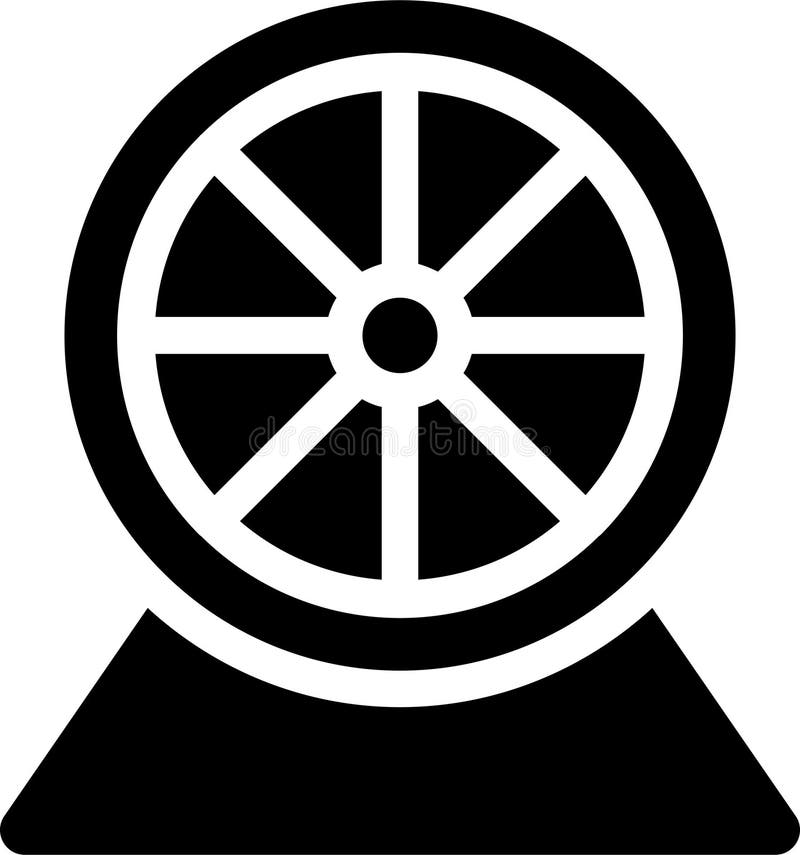 Hamster Wheel Icon with Glyph Style Stock Vector - Illustration of ...