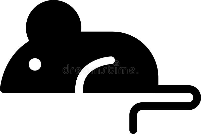 Mice Icon with Glyph Style stock vector. Illustration of care - 254977579