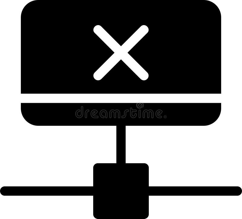 Disconnect Icon with Glyph Style Stock Vector - Illustration of ...