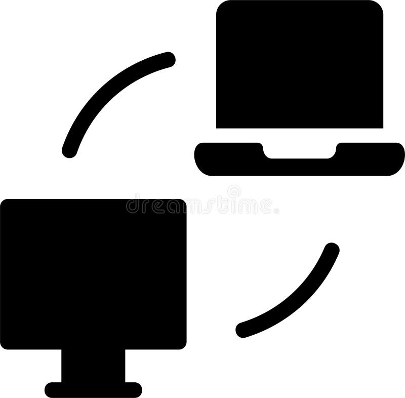 Synchronization Icon with Glyph Style Stock Vector - Illustration of ...