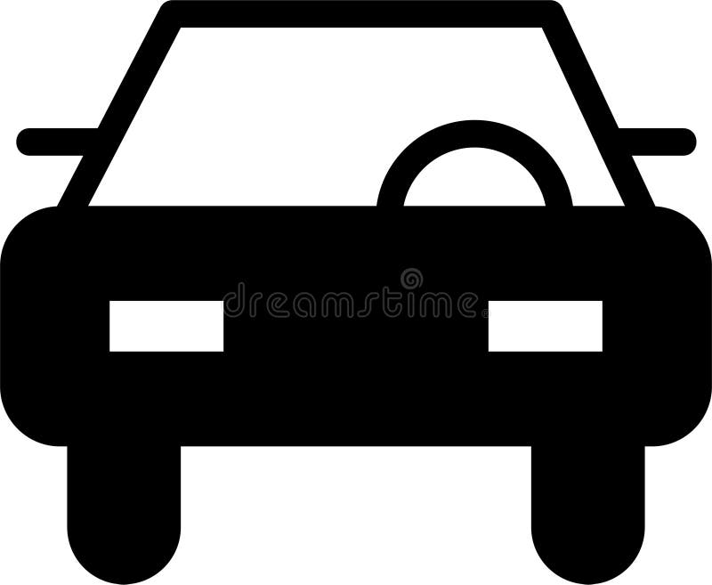 Car Icon with Glyph Style stock vector. Illustration of abstract ...