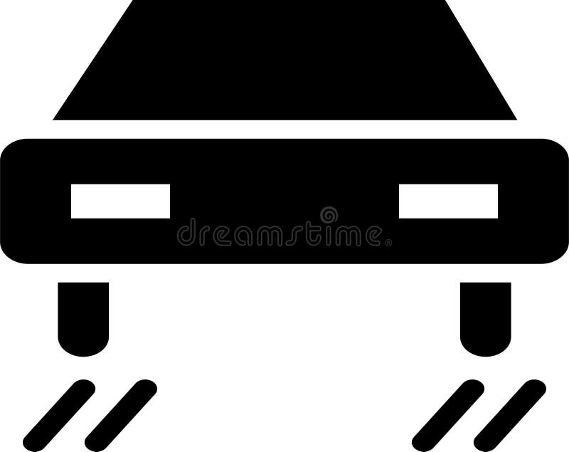 Long Road Icon with Glyph Style Stock Vector - Illustration of driving ...