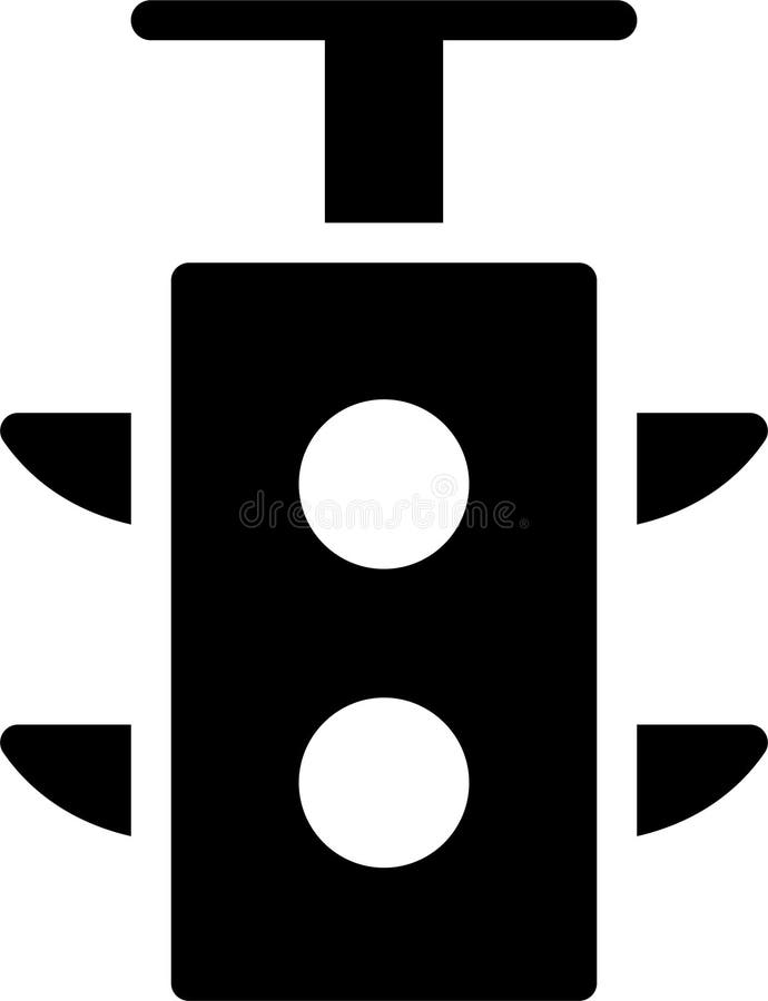 Traffic Light Icon with Glyph Style Stock Vector - Illustration of ...