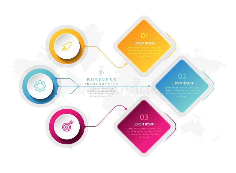Connecting Steps Business Infographic Template Stock Vector ...