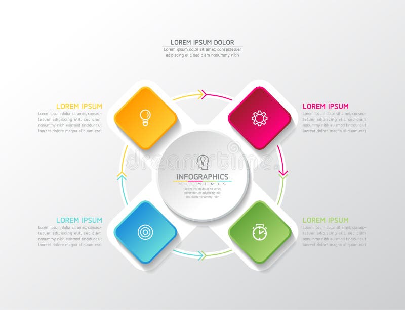 Connecting Steps Business Infographic Template Stock Vector ...