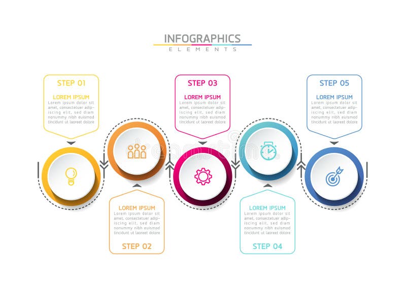 Connecting Steps Business Infographic Template Stock Vector ...
