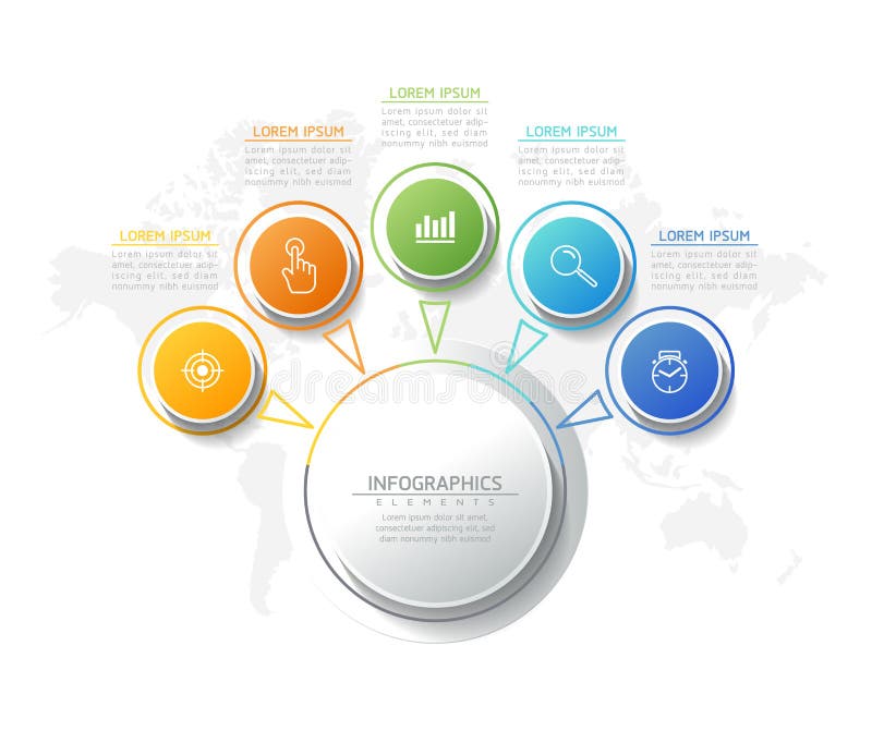 Connecting Steps Business Infographic Template Stock Vector ...