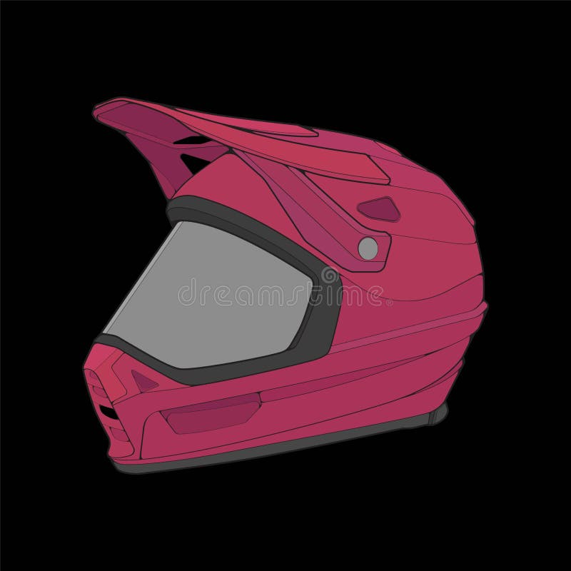Block Helmet Full Face Vector Illustration, Helmet Concept, Helmet ...
