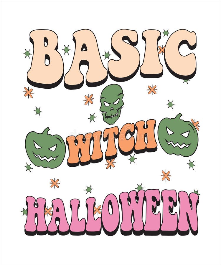 Groovy Style Halloween Typography T-shirt Design, Groovy T-shirt Design ...