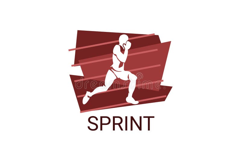 Sprint Sport Vector Line Icon. Sprinter Running in Athletic Track Stock ...