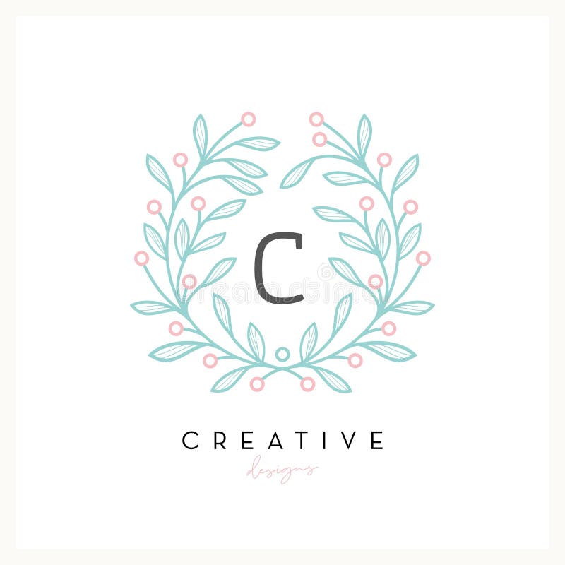 Luxury Floral, Flower Border Logo Design Letter a To Z for Business ...