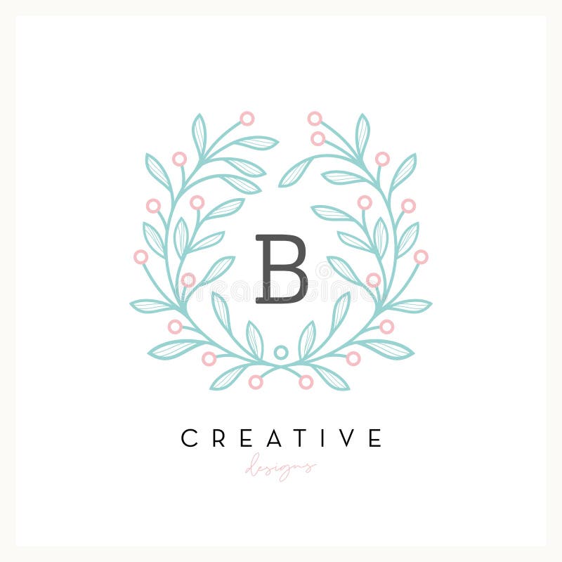 Luxury Floral, Flower Border Logo Design Letter a To Z for Business ...