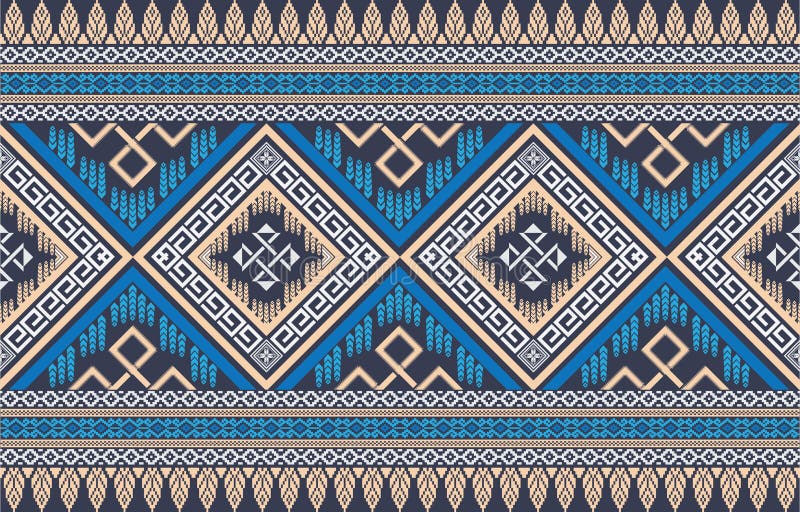 Aztec Ethnic Background Design Vector with a Seamless Pattern Stock ...