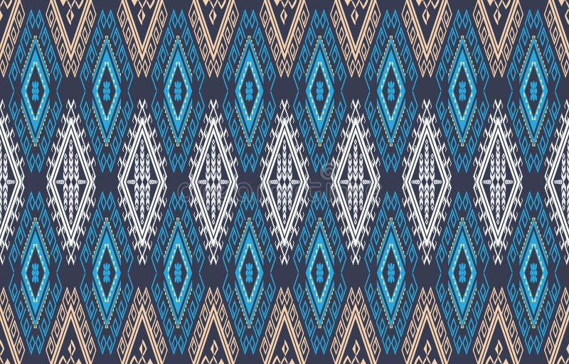 Aztec Ethnic Background Design Vector with a Seamless Pattern. Stock ...