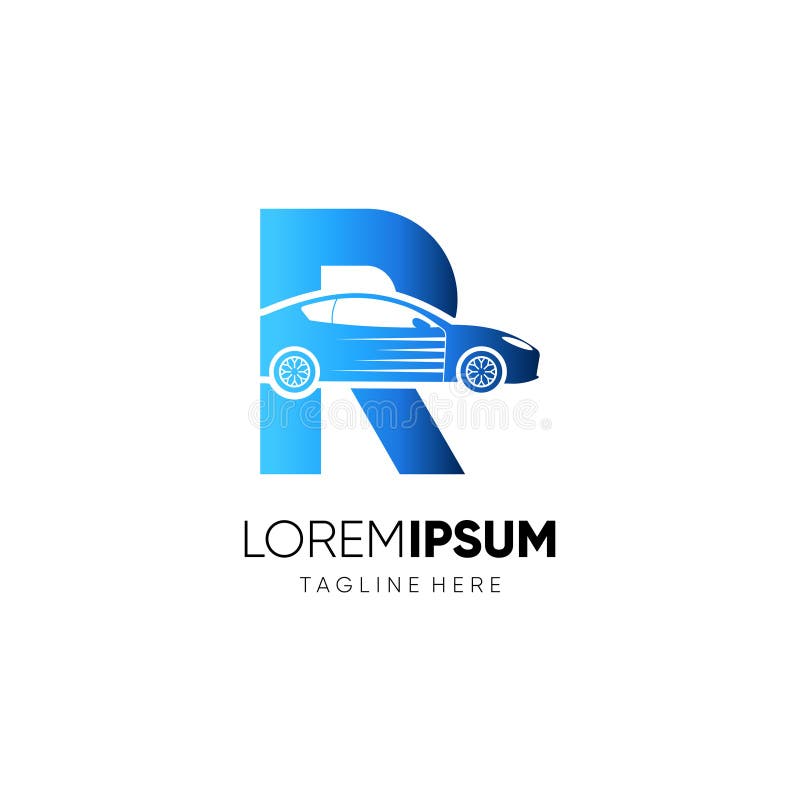 Letter R Initial Car Logo Design Vector Icon Graphic Stock Vector ...