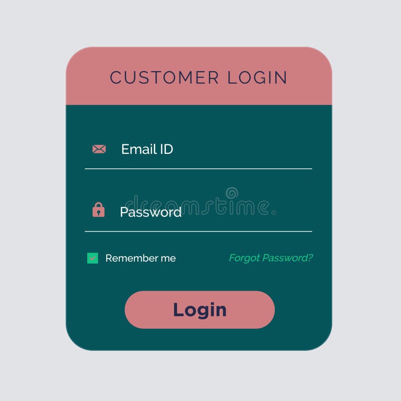 Sign in, Vector Template for Your Design, Website Ui Concept Stock ...