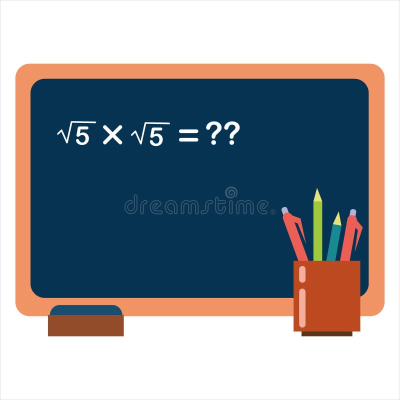 Illustration of a Blackboard To Explain Math. Illustration of a ...
