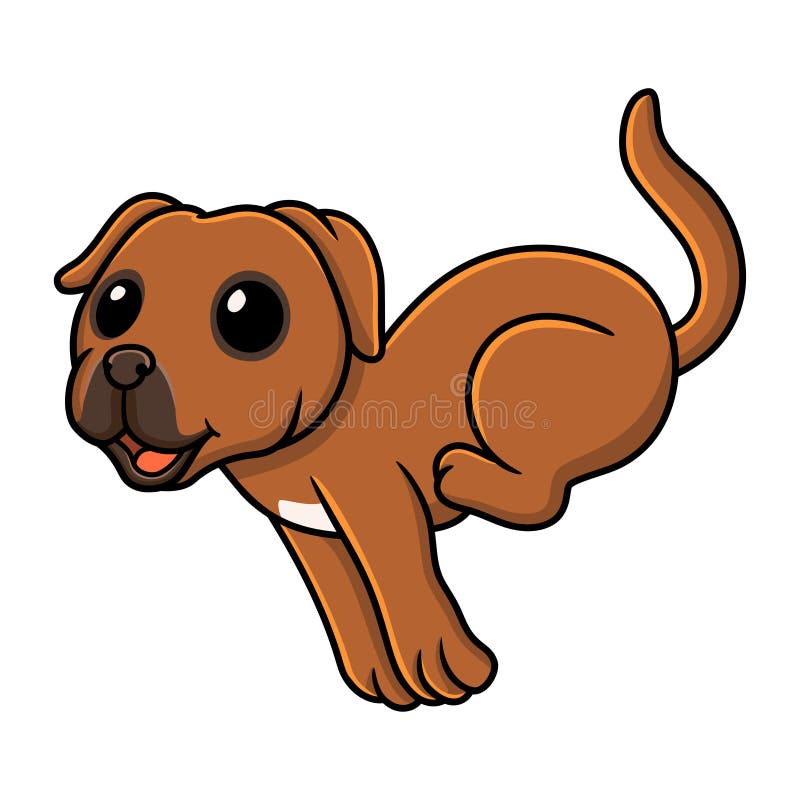 Cute Tosa Inu Cartoon Running Stock Vector - Illustration of domestic ...