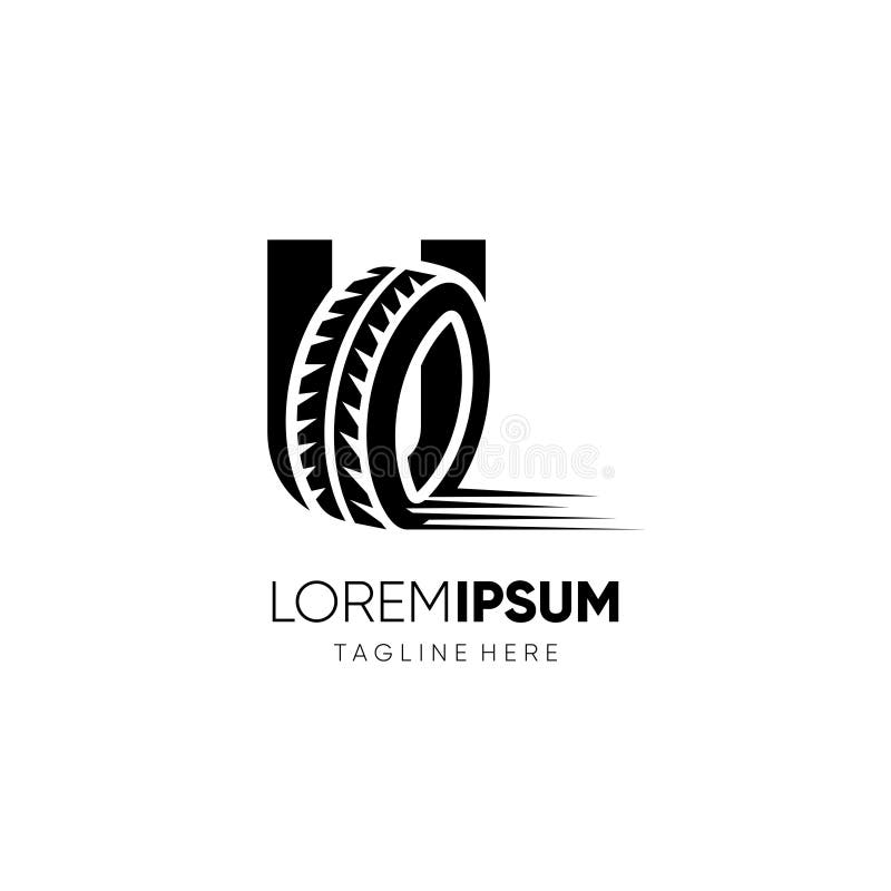 Letter U Tire Logo Design Vector Icon Graphic Emblem Illustration Stock ...