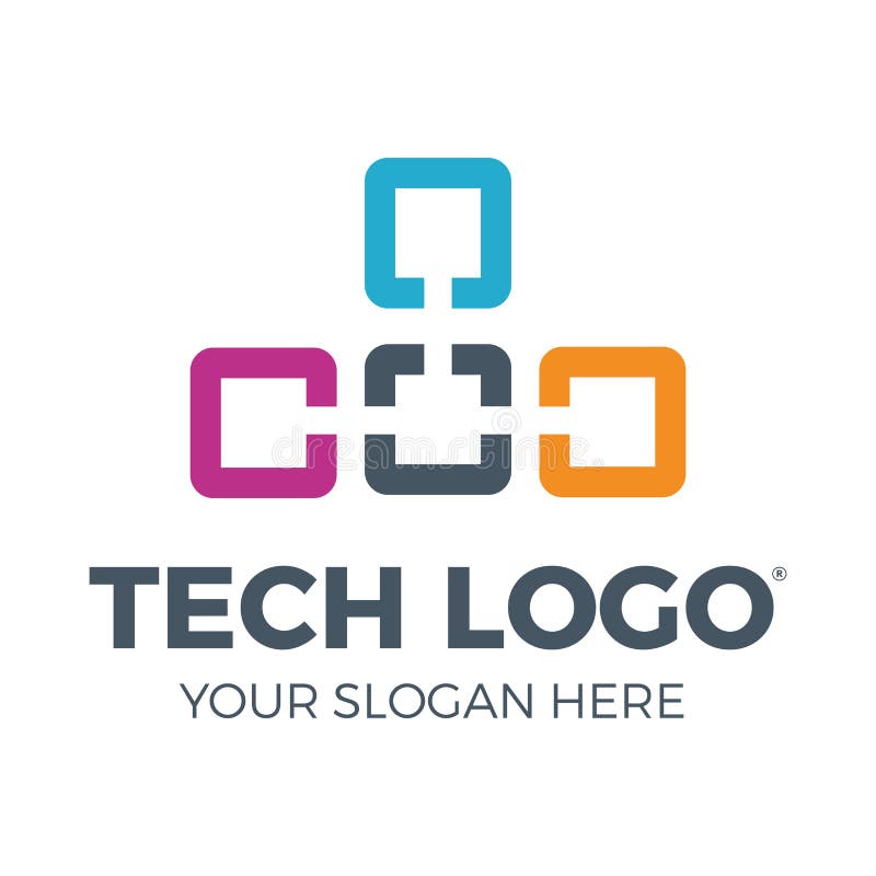 Technology Logo, Computer and Data Related Business, Hi-tech and ...
